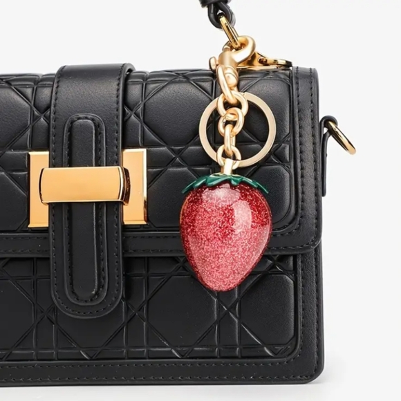 Accessories | Strawberry Keychain Bag Charm | Poshmark